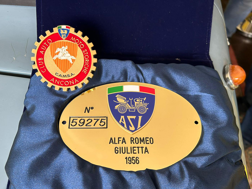 Targa Oro Giulietta Mattei 09b – ASI Targa Oro Giulietta Mattei 09b – ASI